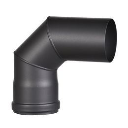 Pelletofen-Rohrbogen schwarz Ø 80 x 1,2 mm
