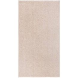 vidaXL - Teppich Kurzflor 80x150 cm Dunkelbeige