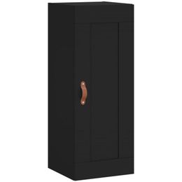 vidaXL - Wandschrank Schwarz 34,5x34x90 cm Holzwerkstoff