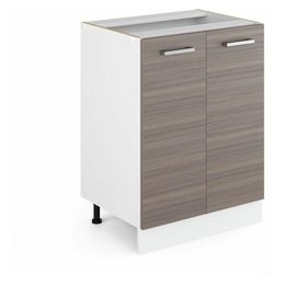 Küchenunterschrank R-Line, Grau, 60 cm ohne Arbeitsplatte VICCO