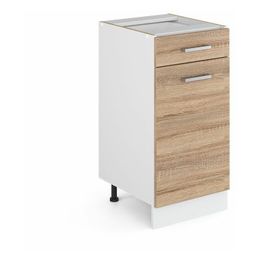 Küchenschrank mit Schublade R-Line, Sonoma, 40 cm ohne Arbeitsplatte VICCO