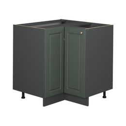 VICCO - Eckschrank Fame-Line, Grün-Gold Landhaus, 80.5 cm ohne Arbeitsplatte