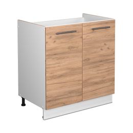 Spülenunterschrank Fame-Line, Goldkraft Eiche, 80 cm ohne Arbeitsplatte VICCO