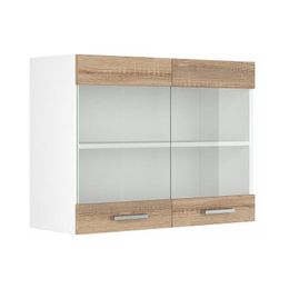 VICCO - Küchenschrank Glas R-Line, Sonoma, 80 cm