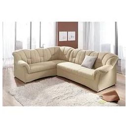 Ecksofa DOMO collection "Papenburg B/T/H: 242/190/84 cm L-Form" Sofas Gr. B/H/T: 242cm x 84cm x 190cm, Luxus-Microfaser, langer Schenkel rechts, ohne Bettfunktion, beige (natur) wahlweise mit Bettfunktion, Langer Schenkel links oder rechts