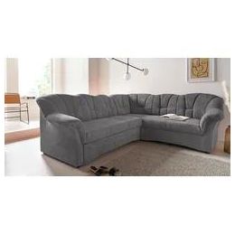 Ecksofa DOMO collection "Papenburg B/T/H: 242/190/84 cm L-Form" Sofas Gr. B/H/T: 242cm x 84cm x 190cm, Chenille-Optik, langer Schenkel links, mit Bettfunktion, grau wahlweise mit Bettfunktion, Langer Schenkel links oder rechts