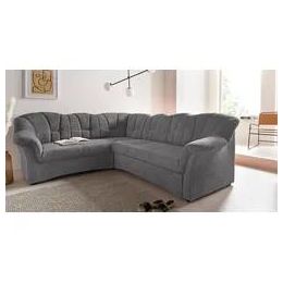 Ecksofa DOMO collection "Papenburg B/T/H: 242/190/84 cm L-Form" Sofas Gr. B/H/T: 242cm x 84cm x 190cm, Chenille-Optik, langer Schenkel rechts, mit Bettfunktion, grau wahlweise mit Bettfunktion, Langer Schenkel links oder rechts