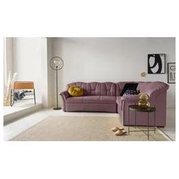 Ecksofa DOMO collection "Papenburg B/T/H: 242/190/84 cm L-Form" Sofas Gr. B/H/T: 242cm x 84cm x 190cm, Webstoff, langer Schenkel links, ohne Bettfunktion, lila (beere) wahlweise mit Bettfunktion, Langer Schenkel links oder rechts