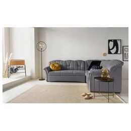 Ecksofa DOMO collection "Papenburg B/T/H: 242/190/84 cm L-Form" Sofas Gr. B/H/T: 242cm x 84cm x 190cm, Webstoff, langer Schenkel links, mit Bettfunktion, grau wahlweise mit Bettfunktion, Langer Schenkel links oder rechts