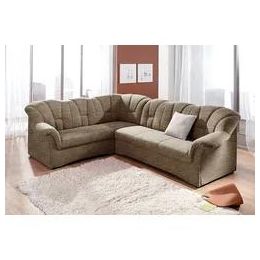 Ecksofa DOMO collection "Papenburg B/T/H: 242/190/84 cm L-Form" Sofas Gr. B/H/T: 242cm x 84cm x 190cm, Struktur, langer Schenkel rechts, ohne Bettfunktion, braun wahlweise mit Bettfunktion, Langer Schenkel links oder rechts