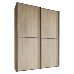 Schwebetürenschrank STAUD "Sinfonie Plus, edles Design in hochwertiger Qualität, Made Germany" Schränke Gr. B/H/T: 225 cm x 222 cm x 68 cm, Basic, 2 St., braun (sonoma eiche) Mit vier verschiedenen Ausstattungsvarianten