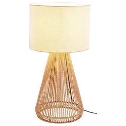 Tischleuchte LeGer Home by Lena Gercke "Zuri" Lampen Gr. Ø 30cm H: 60cm, beige (braun/naturweiß/beige/beige) Designerlampe Tischlampe mit Sisalschnur, Leinenschirm Stoff -