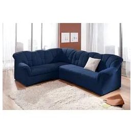 Ecksofa DOMO collection "Papenburg B/T/H: 242/190/84 cm L-Form" Sofas Gr. B/H/T: 242cm x 84cm x 190cm, Microfaser PRIMABELLE, langer Schenkel rechts, ohne Bettfunktion, blau wahlweise mit Bettfunktion, Langer Schenkel links oder rechts