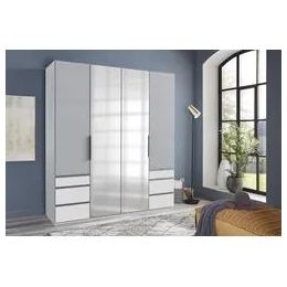 Kleiderschrank wimex "Level by fresh to go" Schränke Gr. B/H/T: 200cm x 236cm x 58cm, 4 St., weiß (weiß/light grey) mit Spiegeltüren und Schubladen