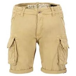 Shorts Alpha Industries "Alpha Industries Men - Crew Short" Gr. 31, Normalgrößen, beige (sand) Herren Hosen