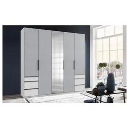 Kleiderschrank wimex "Level by fresh to go" Schränke Gr. B/H/T: 250cm x 236cm x 58cm, 5 St., weiß (weiß/light grey) mit Spiegeltüren und Schubladen