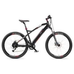 E-Bike Telefunken "Aufsteiger M924" E-Bikes Gr. 48cm, 27,5 Zoll (69,85cm), grau (anthrazit/rot) Mountainbike MTB Elektrofahrrad, Damen Herren, 27,5 29 Zoll, Pedelec