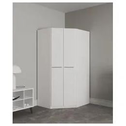 Eckkleiderschrank Priess "Barcelona Kleiderschrank Ecklösung Raumwunder" Schränke Gr. B/H/T: 95cm x 193cm x 95cm, Tiefe Seitenteil 54cm, ohne Beleuchtung, weiß in 2 Tiefen Schrank Eckschrank Garderobe