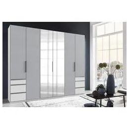 Kleiderschrank wimex "Level by fresh to go" Schränke Gr. B/H/T: 300cm x 236cm x 58cm, 6 St., weiß (weiß/light grey) mit Spiegeltüren und Schubladen