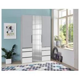 Kleiderschrank wimex "Level by fresh to go" Schränke Gr. B/H/T: 150cm x 216cm x 58cm, 3 St., weiß (weiß/light grey) mit Spiegeltüren und Schubladen