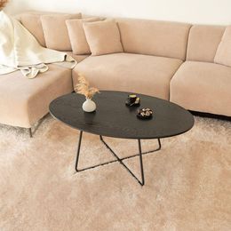 Home Deluxe Couchtisch Oval NOVARIS - Dark Oak