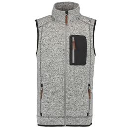 OS-Trachten Strickfleece Weste grau, Gr&ouml;&szlig;e S