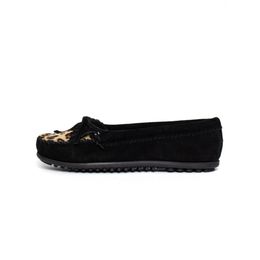 Minnetonka Mokassin 'Kilty Plus' Damen Gr&ouml;&szlig;e 36 beige / braun / schwarz Sommerschuhe