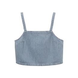 Mango Top 'IBIZA' Damen Gr&ouml;&szlig;e XL blue denim / offwhite