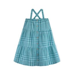 KNOT Kleid 'Estelle' M&auml;dchen Gr&ouml;&szlig;e 140 rauchblau / taubenblau