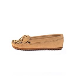 Minnetonka Moccasins 'Kilty Plus' female size 42 Cognac / Light brown / Black