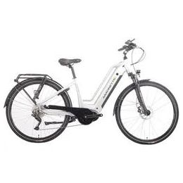 E-Bike SAXONETTE "Quantum Sport" E-Bikes Gr. 50cm, 28 Zoll (71,12cm), silberfarben Pedelec, Elektrofahrrad für Damen u. Herren