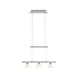 Brilliant Lampe Tonja LED Pendelleuchte 3flg chrom/wei&szlig; 3x 5W LED integriert (COB), (285lm, 3000K) H&ouml;henverstellbar durch Gegengewicht