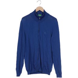 BOSS Green Herren Strickjacke, blau, Gr. 54