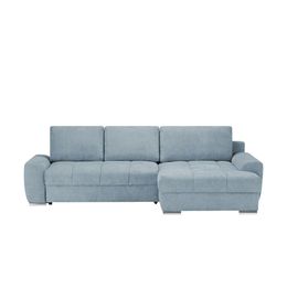 bobb Ecksofa mit praktischem Stauraum Soumia ¦ blau ¦ Maße (cm): B: 2