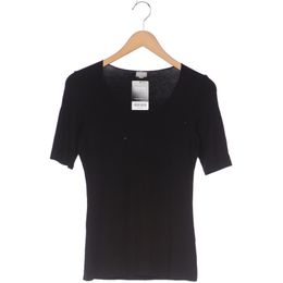 hessnatur Damen T-Shirt, schwarz, Gr. 38