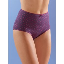w&auml;schepur w&auml;schepur Damen Taillenslip, 2x bedruckt + traube + magenta, Gr&ouml;&szlig;e 40