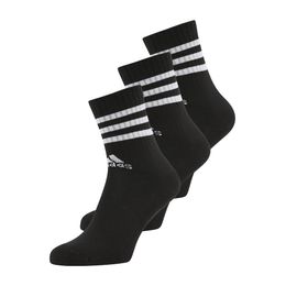 adidas Performance Sportsocken '3-Stripes Cushioned Crew 3 Pairs' Herren Größe 37/39 schwarz / weiß