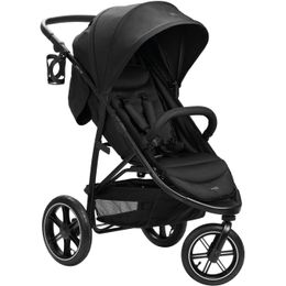 Kinder-Buggy hauck "Dreiradbuggy, Rapid 3 Air, black" schwarz (black) Baby Kinderwagen mit schwenkfeststellbarem Vorderrad; Lufträder; bis 22 kg belastbar