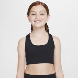 Nike One länger geschnittener Sport-BH für ältere Kinder (Mädchen) - Schwarz