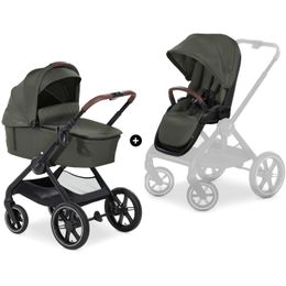 Kombi-Kinderwagen hauck "Walk N Care Air Set, dark olive" grün (dark olive) Baby Kinderwagen