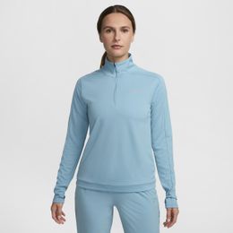 Nike Dri-FIT Pacer Damen-Pullover mit Viertelreißverschluss - Blau