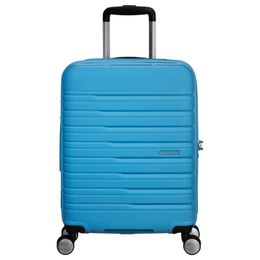 Handgepäck-Trolley American Tourister "FLASHLINE POP Suitcase 55" Gr. B/H/T: 40 cm x 55 cm x 20 cm 32 l, blau (cloudy blue) Koffer Trolleys Handgepäck-Koffer Reisegepäck TSA-Zahlenschloss