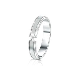 Lucardi Ring 'Hong kong' Damen Größe 50 silber / transparent