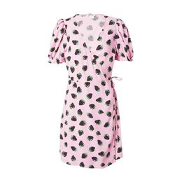 MONKI Kleid Damen Gr&ouml;&szlig;e 38 gr&uuml;n / rosa / schwarz / wei&szlig; Winterkleid