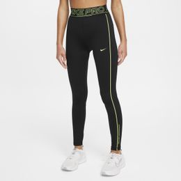 Nike Pro Dri-FIT Leggings mit mittelhohem Bund (Mädchen) - Schwarz