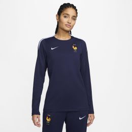 FFF Strike Nike Dri-FIT-Fußballoberteil mit Rundhalsausschnitt (Damen) - Blau