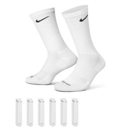 Nike Everyday Plus Cushioned Crew-Trainingssocken (6 Paar) - Weiß