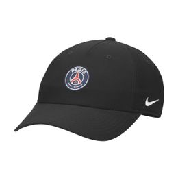 Paris Saint-Germain Club Nike unstrukturierte Fußball-Cap - Schwarz