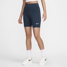 Nike Sportswear Classic Bike-Shorts mit hohem Taillenbund für Damen (ca. 20,5 cm) - Blau