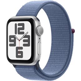 Smartwatch Apple "Watch SE GPS 40mm One-Size" Smartwatches blau (silver, winter blue) Fitness-Tracker Sport Loop
